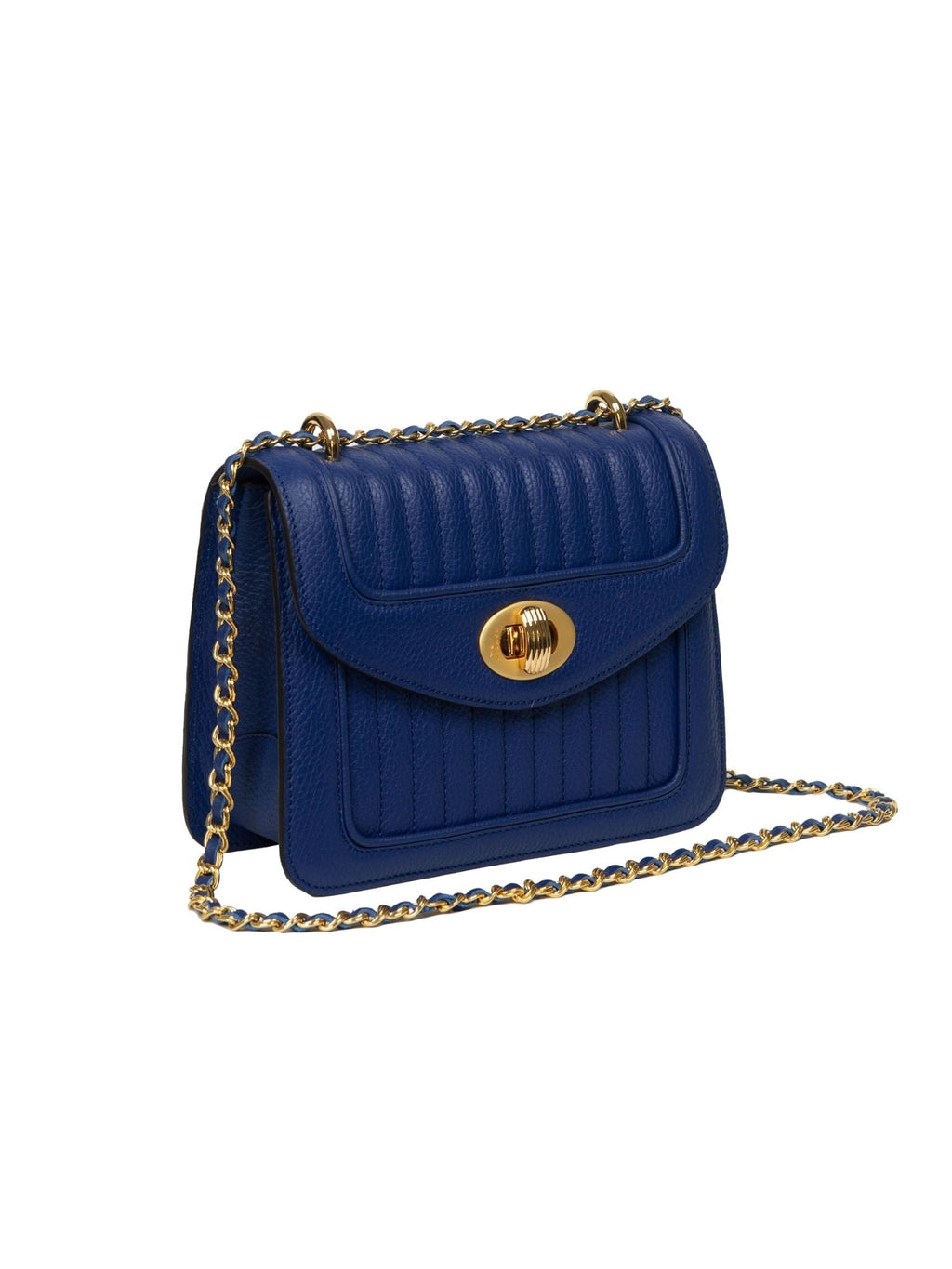 Ginette Mini Sapphire Quilted Leather Handbag – HERTROVE