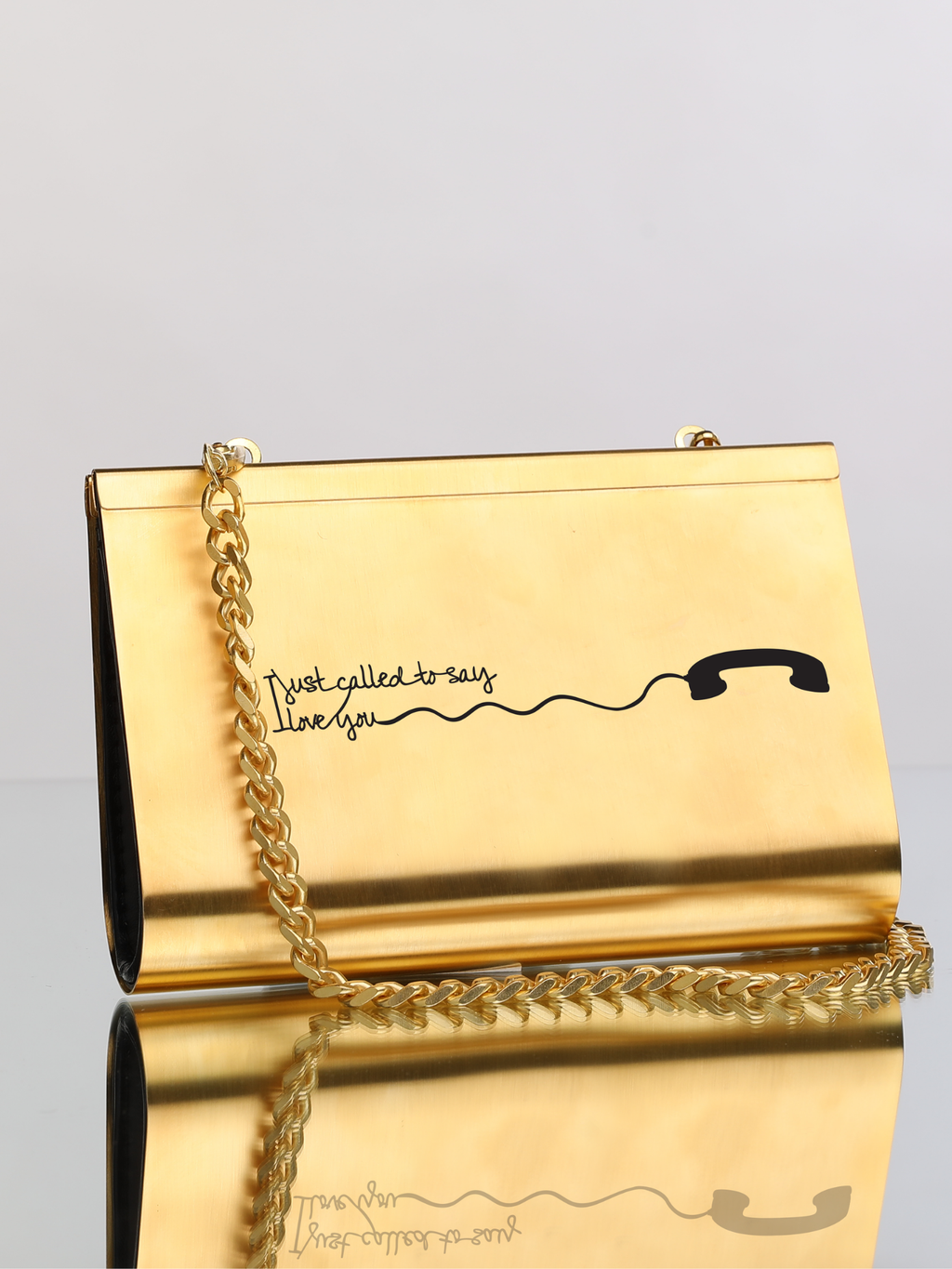 Call 24k Gold Dipped Large Clutch – HERTROVE