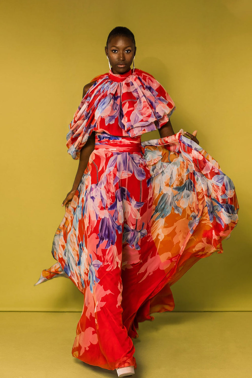 Closed neckline printed set – HerTrove